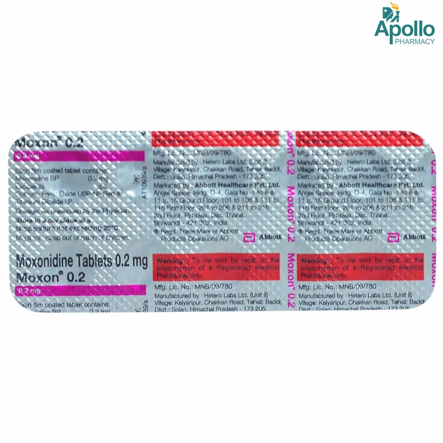 Moxon 0.2 Tablet 10's Price, Uses, Side Effects, Composition - Apollo ...