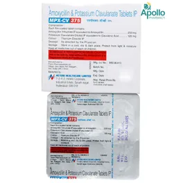 MPX CV 375MG TABLET | Uses, Side Effects, Price | Apollo Pharmacy