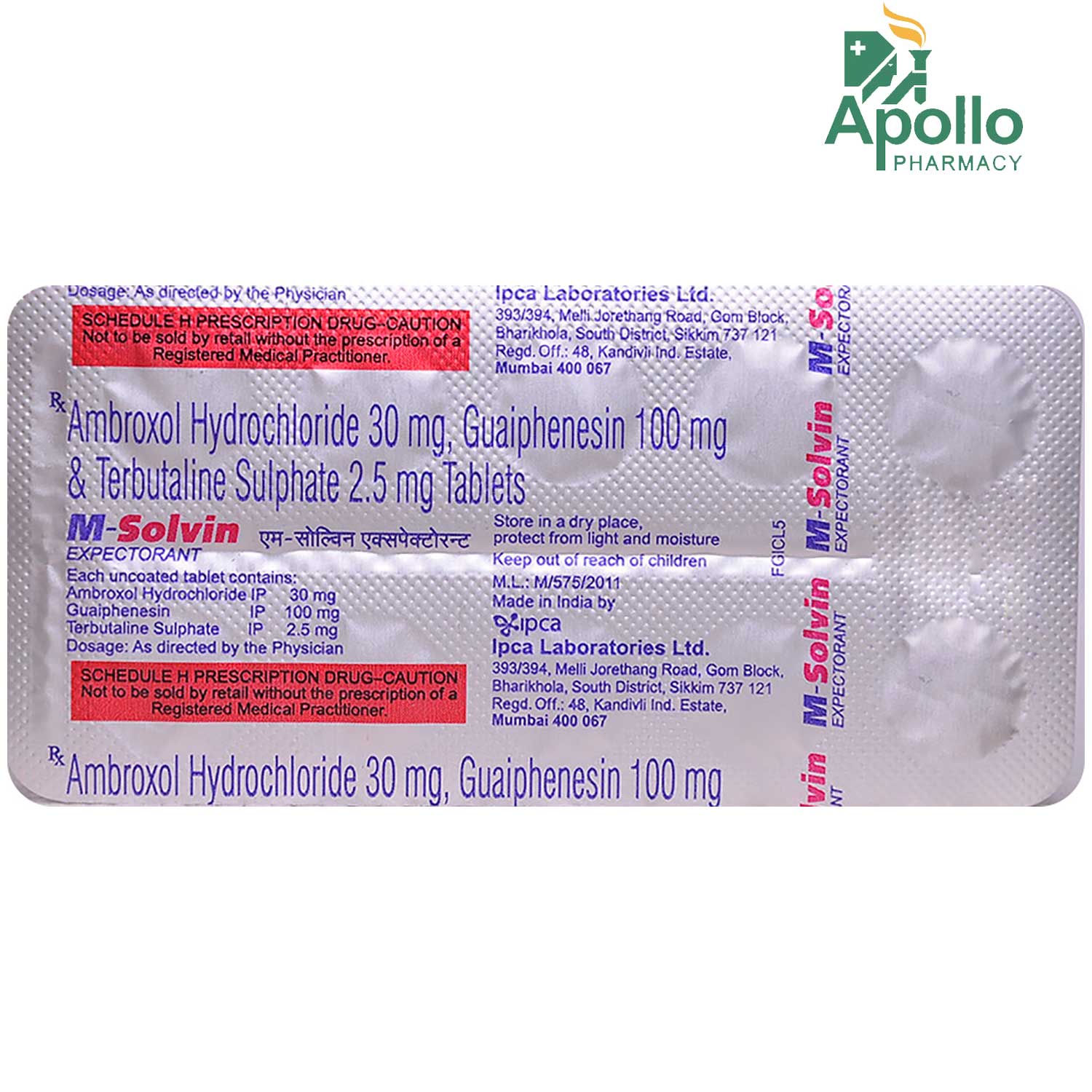 MSOLVIN TABLET Price, Uses, Side Effects, Composition - Apollo Pharmacy