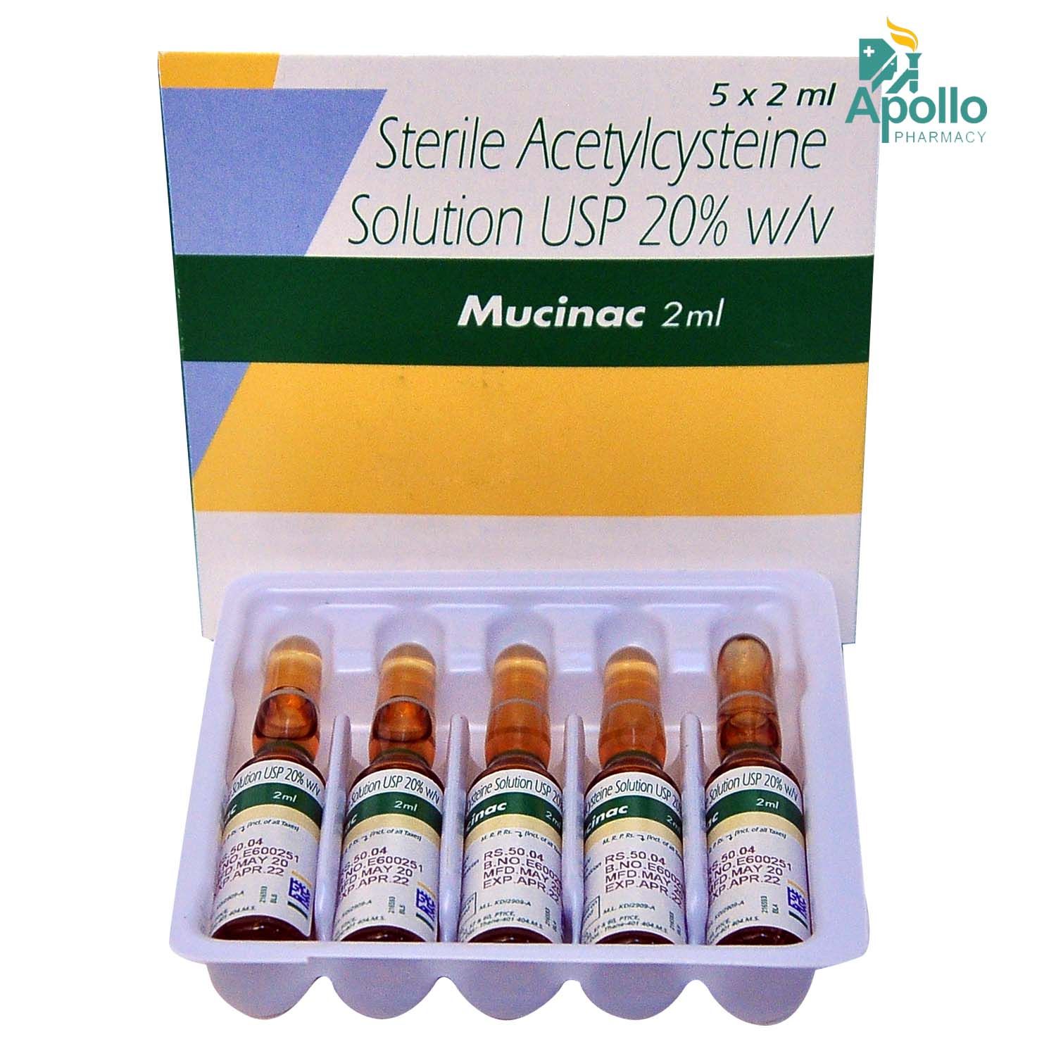 Mucinac Injection 5 x 2 ml Price, Uses, Side Effects, Composition ...