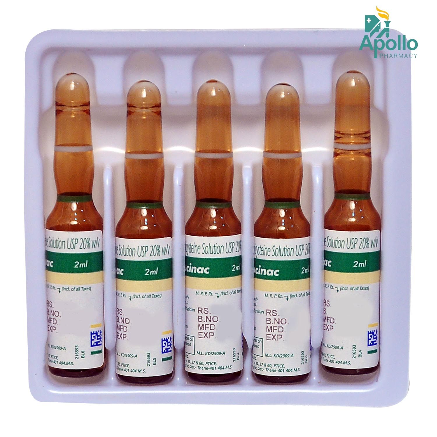 Mucinac Injection 5 x 2 ml | Uses, Side Effects, Price | Apollo Pharmacy