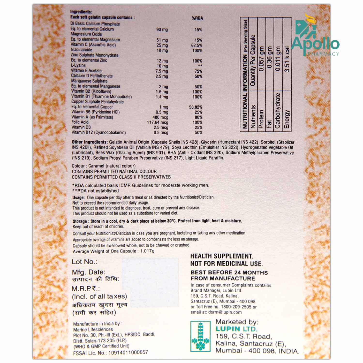 Multirich Capsule | Uses, Side Effects, Price | Apollo Pharmacy