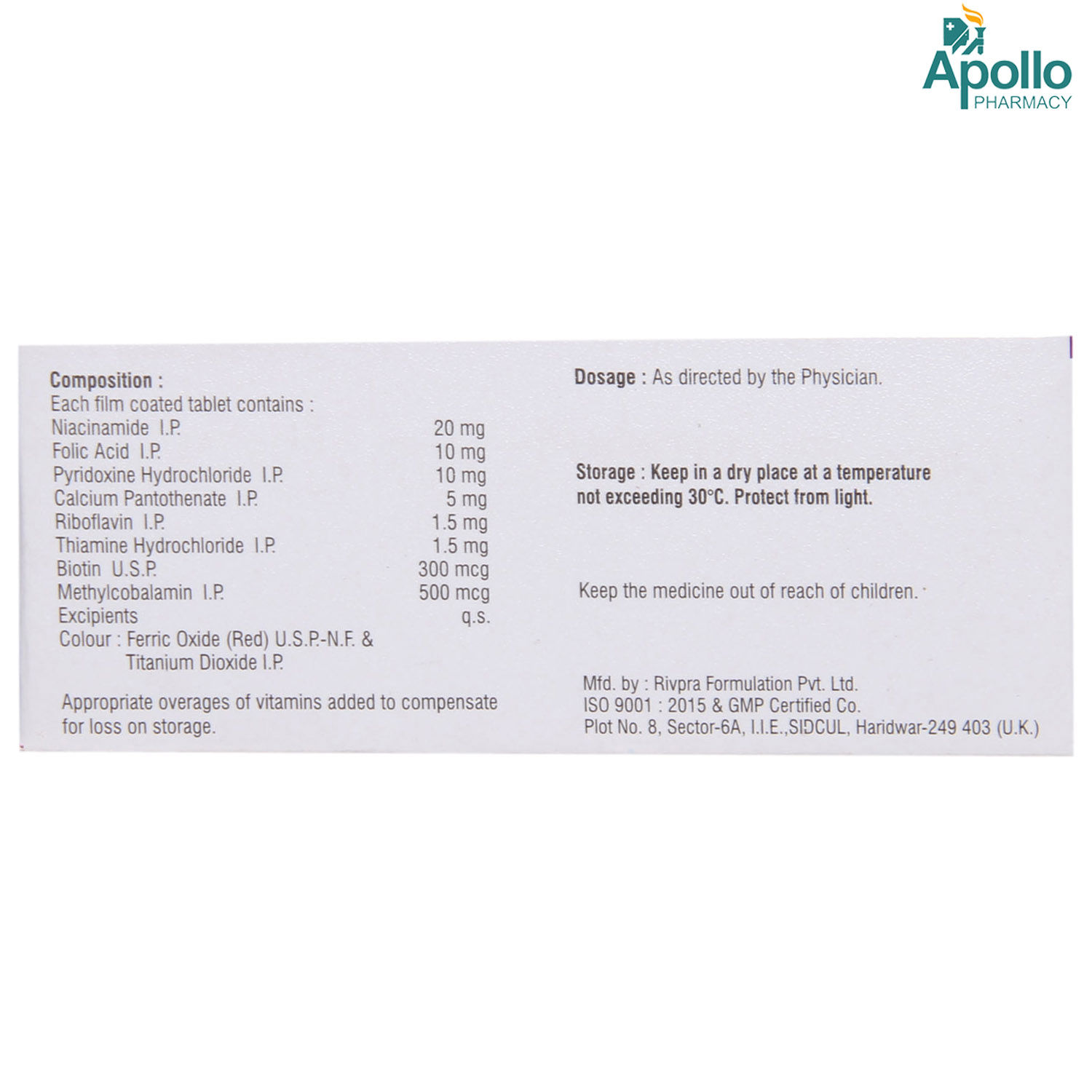 Multi 8 Tablet 10's Price, Uses, Side Effects, Composition - Apollo ...