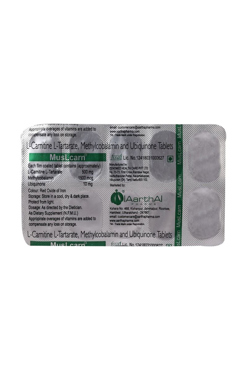 Muslcarn Tablet 10's Price, Uses, Side Effects, Composition - Apollo ...