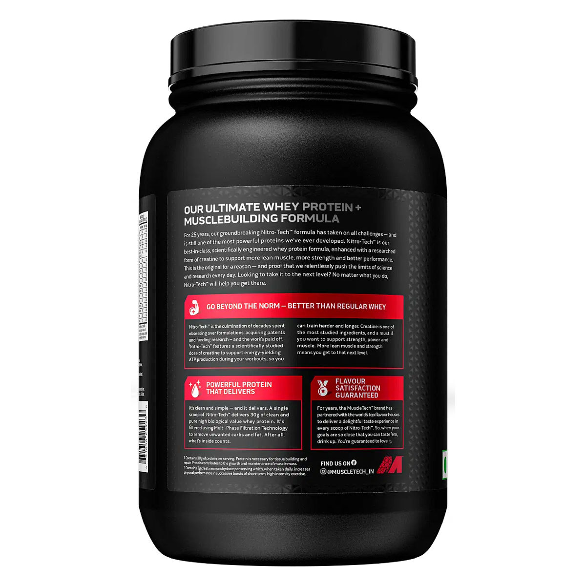 Muscletech Nitrotech Whey Protein Milk Chocolate Flavour Powder, 907 gm ...