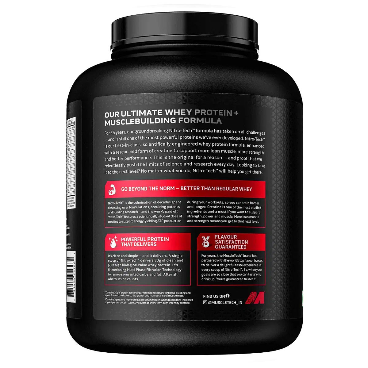 Muscletech Nitrotech Whey Protein Milk Chocolate Flavour Powder, 1.81 ...