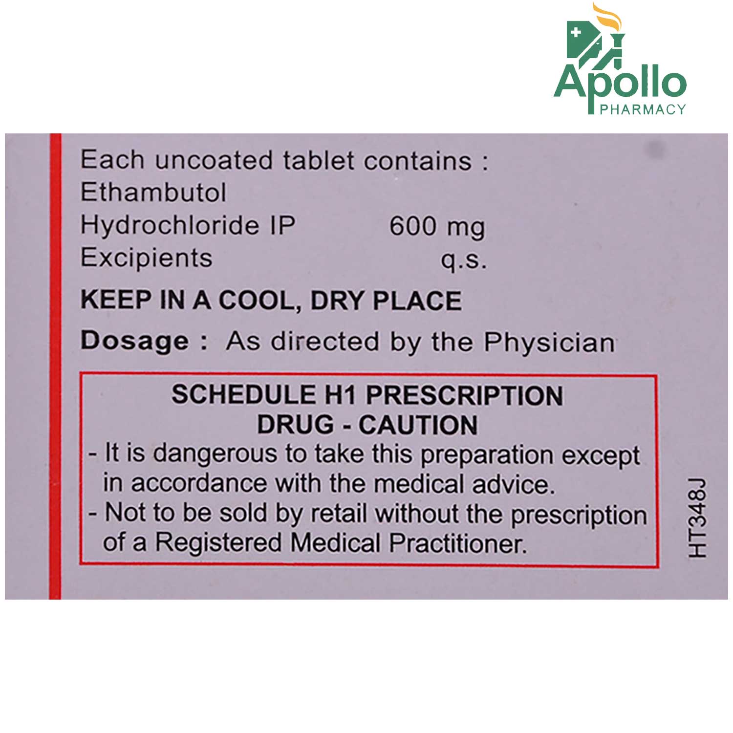 MYCOBUTOL 600MG TABLET Price, Uses, Side Effects, Composition - Apollo ...
