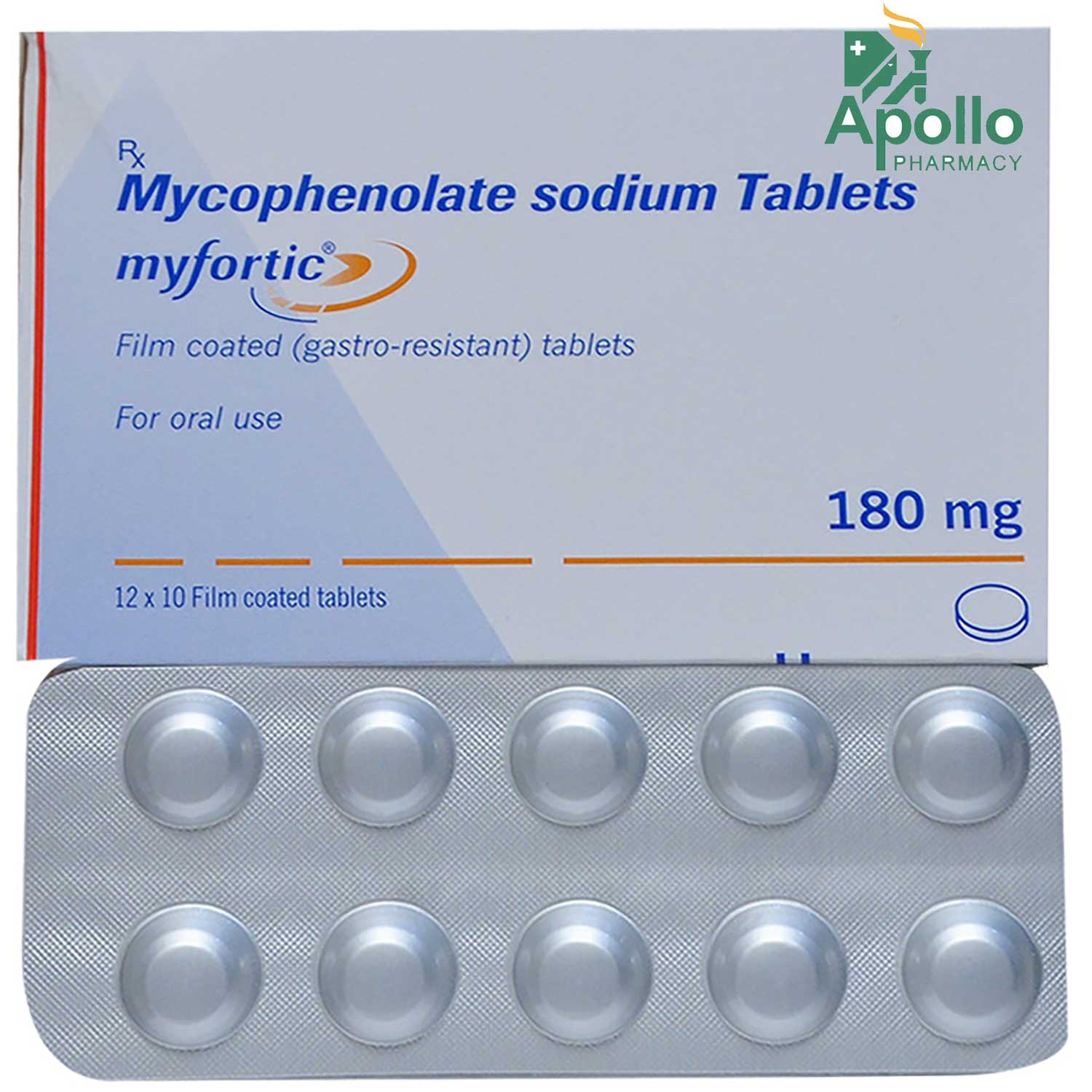 Myfortic 180 mg Tablet | Uses, Side Effects, Price | Apollo Pharmacy