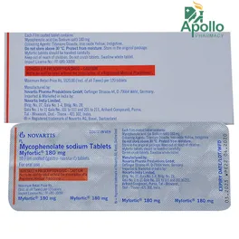 Myfortic 180 mg Tablet | Uses, Side Effects, Price | Apollo Pharmacy
