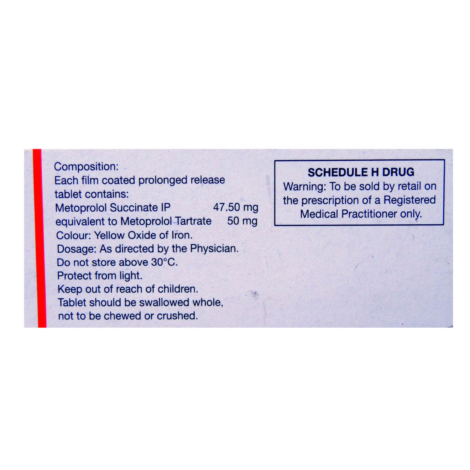 Myoprol XL 50 Tablet 10's Price, Uses, Side Effects, Composition ...