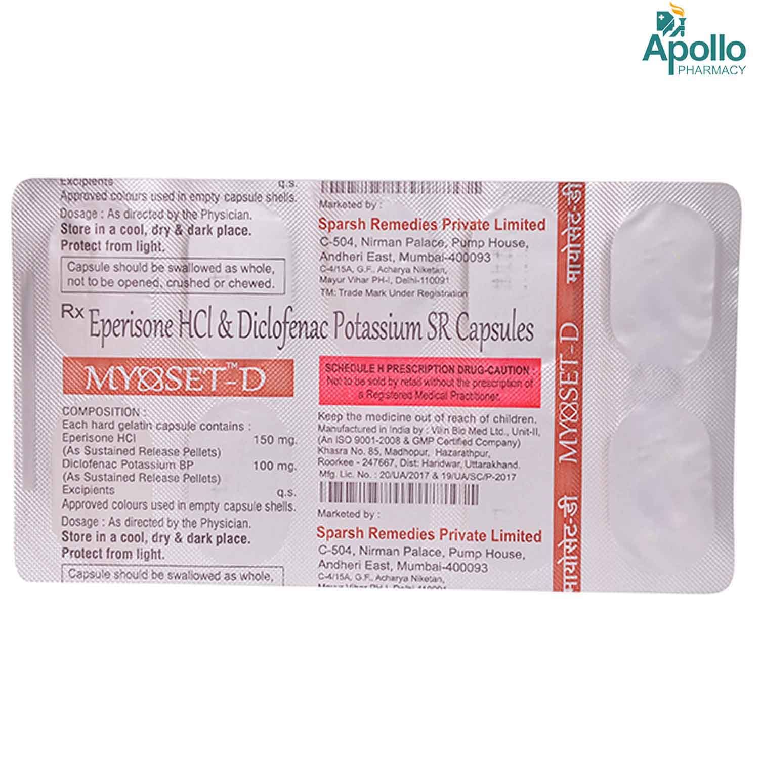 Myoset D Tablet 10's Price, Uses, Side Effects, Composition - Apollo ...