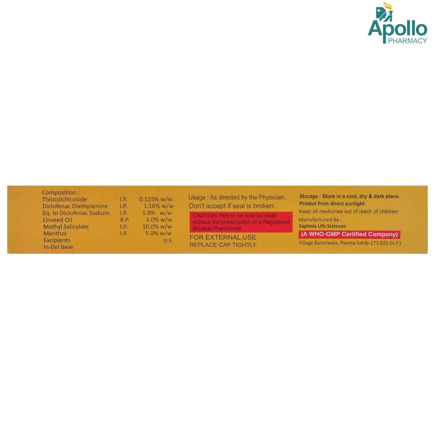 Myochic Plus Gel 30 gm Price, Uses, Side Effects, Composition - Apollo ...