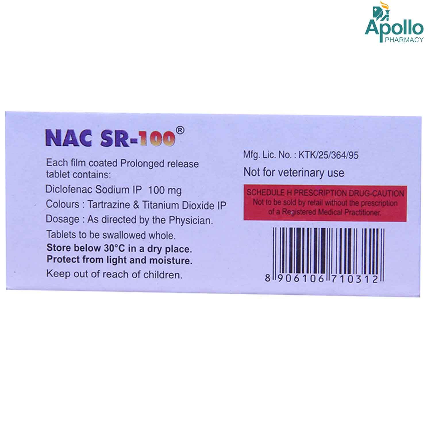 NAC SR 100MG TABLET Price, Uses, Side Effects, Composition - Apollo ...