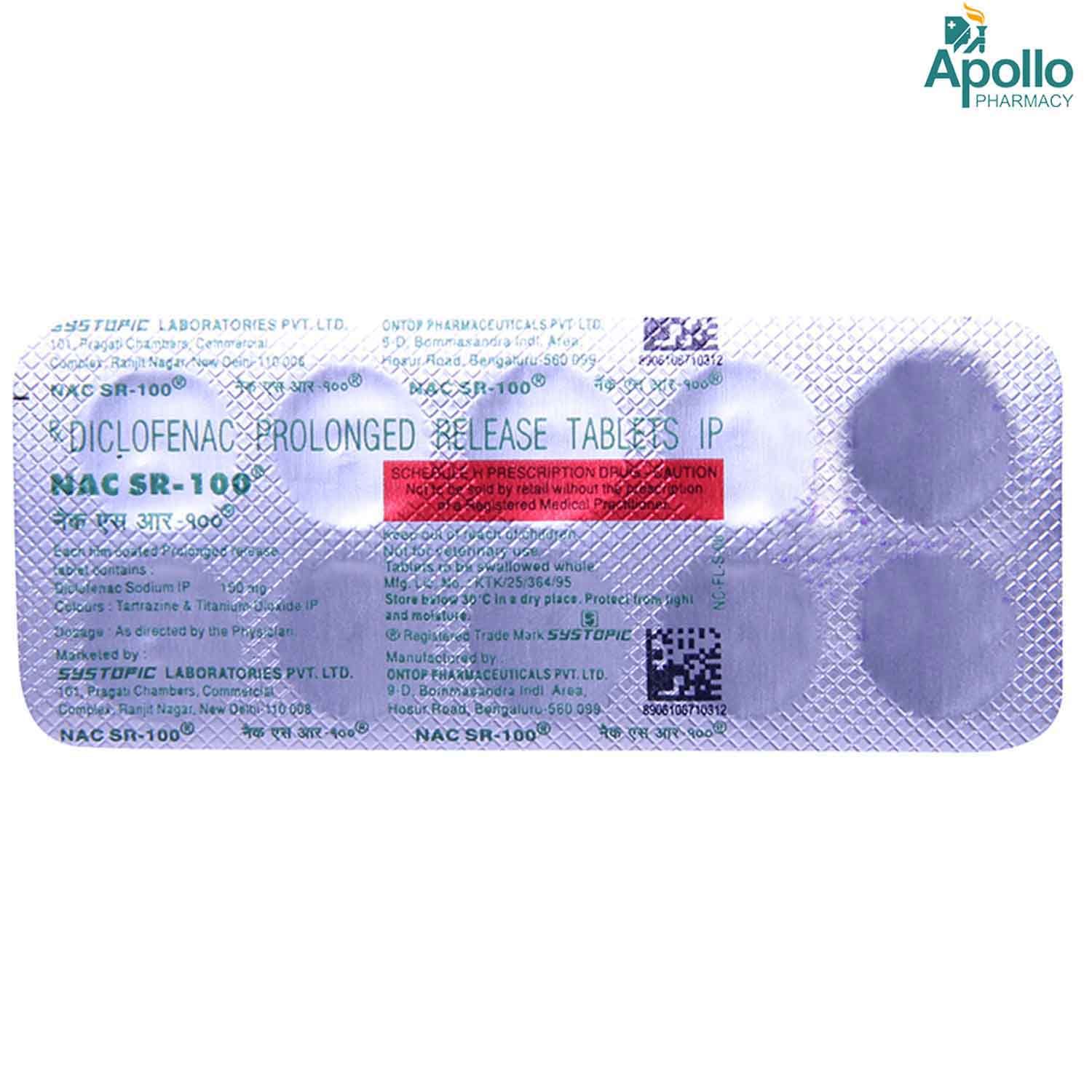 NAC SR 100MG TABLET Price, Uses, Side Effects, Composition - Apollo ...