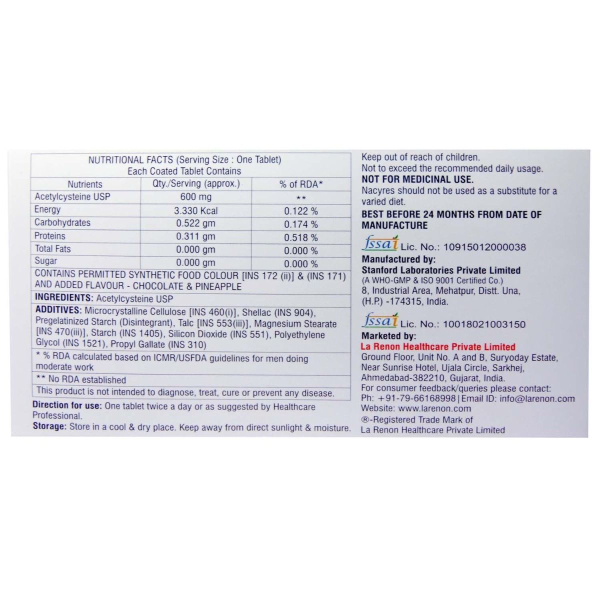 Nacyres Tablet 10's Price, Uses, Side Effects, Composition - Apollo ...