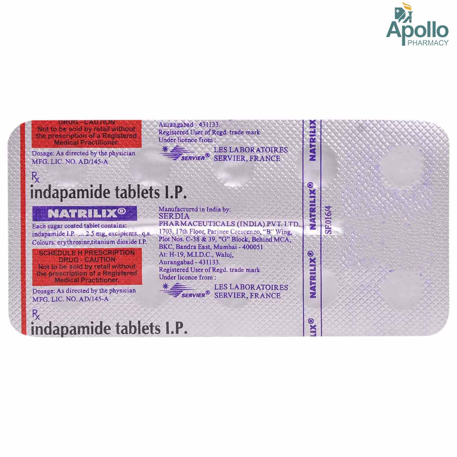 Natrilix Tablet | Uses, Side Effects, Price | Apollo Pharmacy