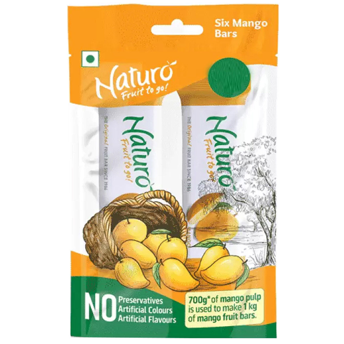 Buy Naturo Mango Fruit Bars, 42 gm | 19 Minutes Delivery | Apollo Pharmacy