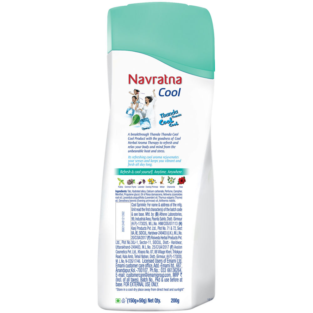 Navratna Cool Active Deo Talc, 200 gm Price, Uses, Side Effects ...