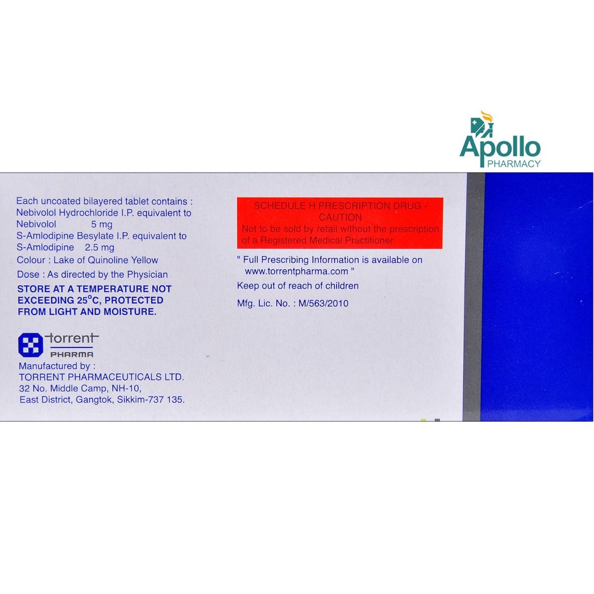Nebicard-SM Tablet 10's Price, Uses, Side Effects, Composition - Apollo Pharmacy