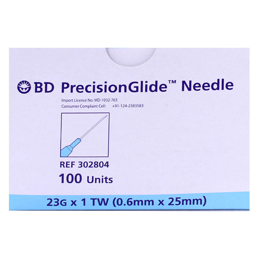 Needle Precision Glide 23G X 1 Tw 100'S 0.6Mm X 25Mm | Uses, Side Effects, Price | Apollo Pharmacy