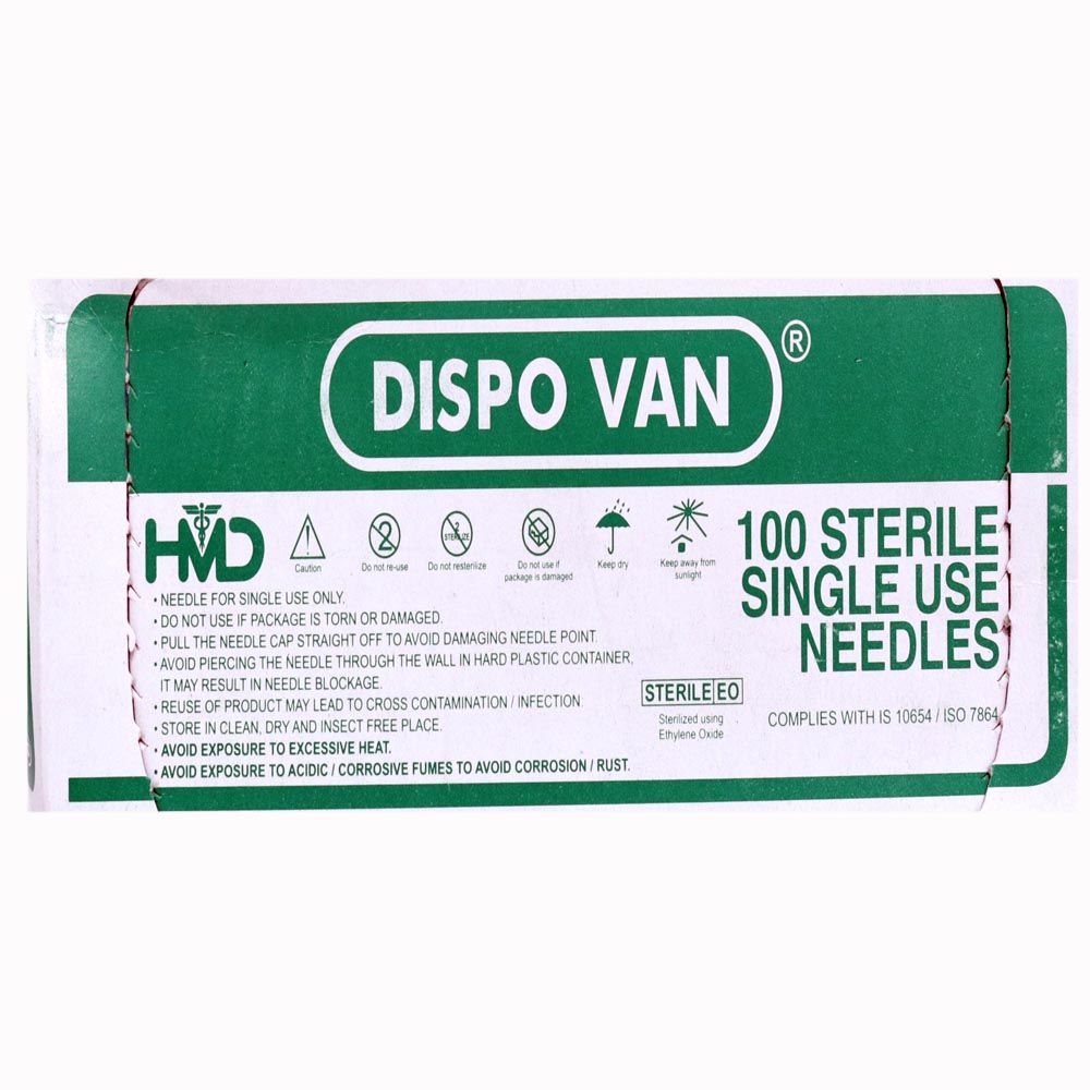 Needle No 21X1 Dispovan 100'S (Hmd) Price, Uses, Side Effects ...