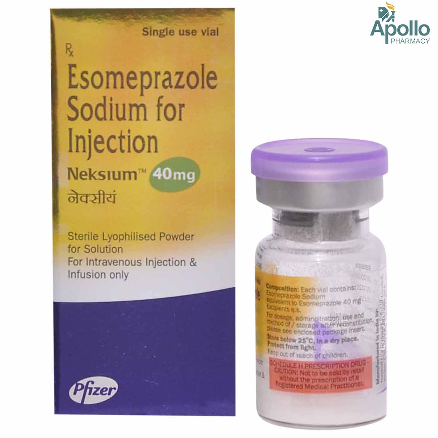 Neksium 40 mg Injection 1's Price, Uses, Side Effects, Composition ...