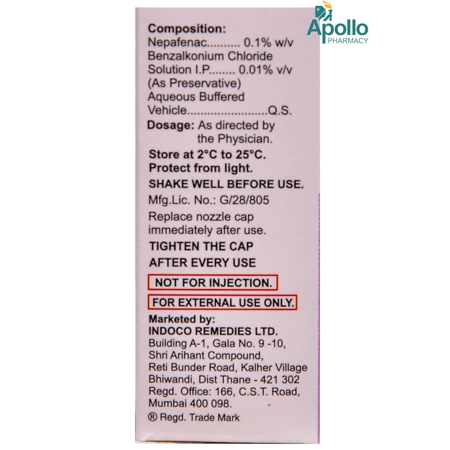 Nepachek Eye Drop 5 ml Price, Uses, Side Effects, Composition - Apollo ...