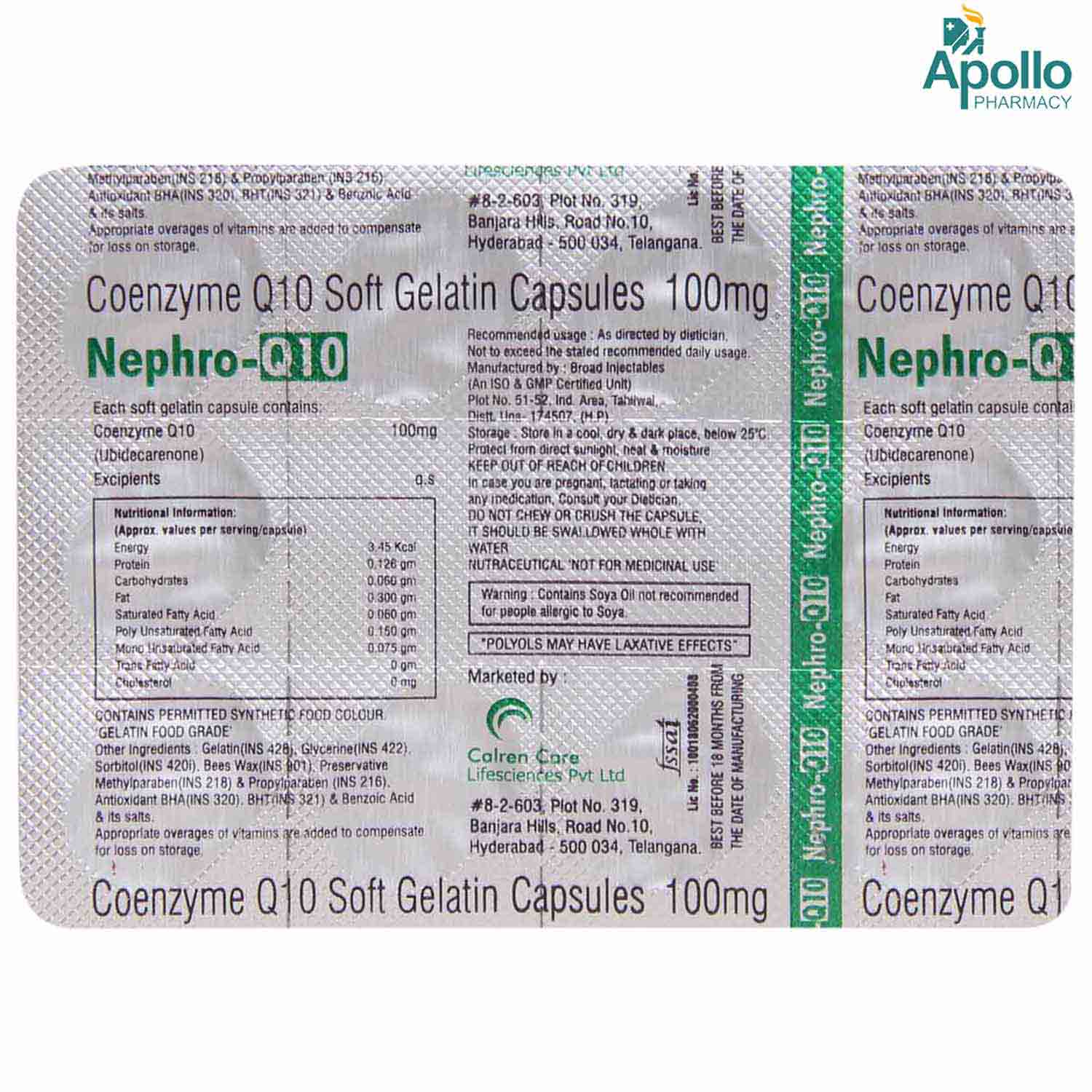 Nephro Q10 Capsule 10's Price, Uses, Side Effects, Composition - Apollo ...