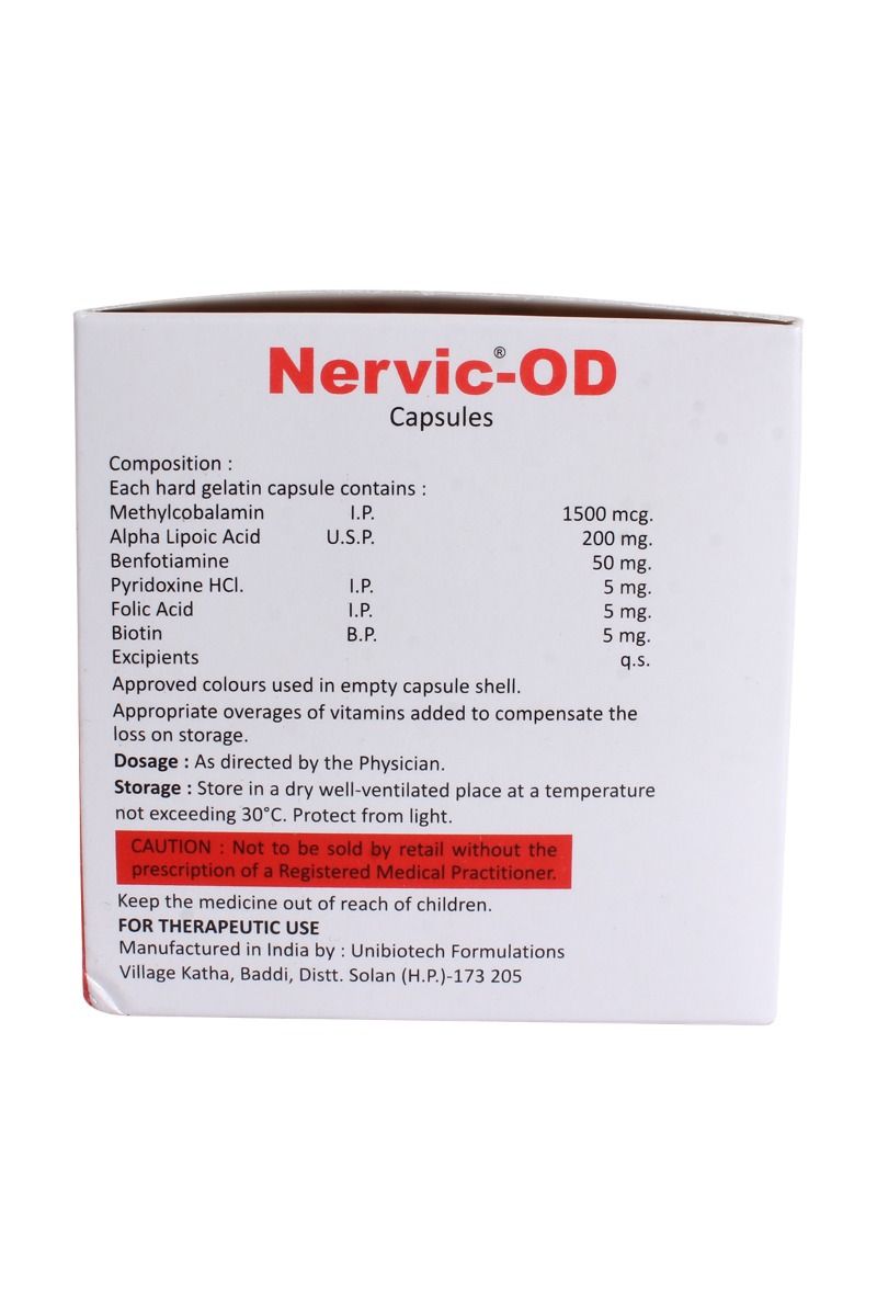 Nervic-OD Capsule 10's Price, Uses, Side Effects, Composition - Apollo ...