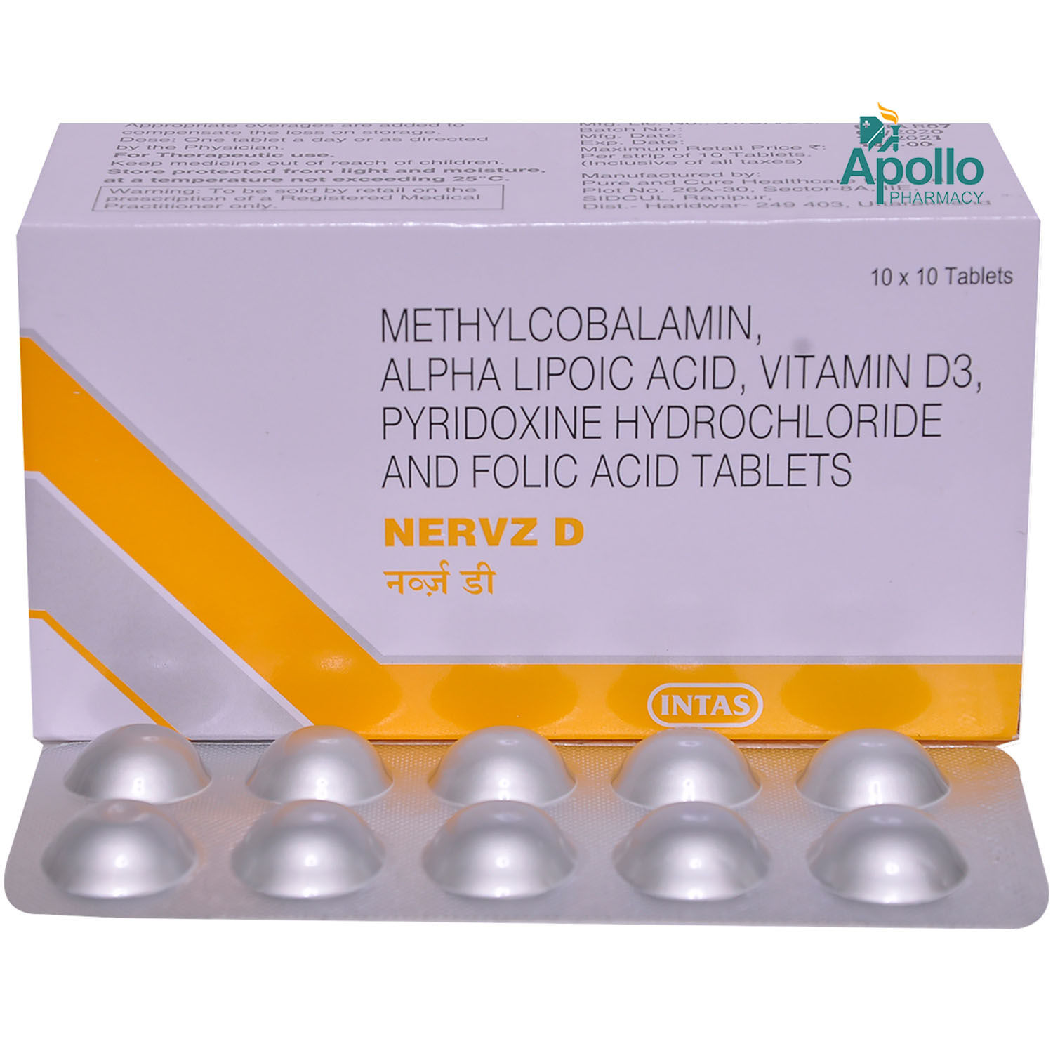 Nervz D Tablet 10's Price, Uses, Side Effects, Composition - Apollo ...