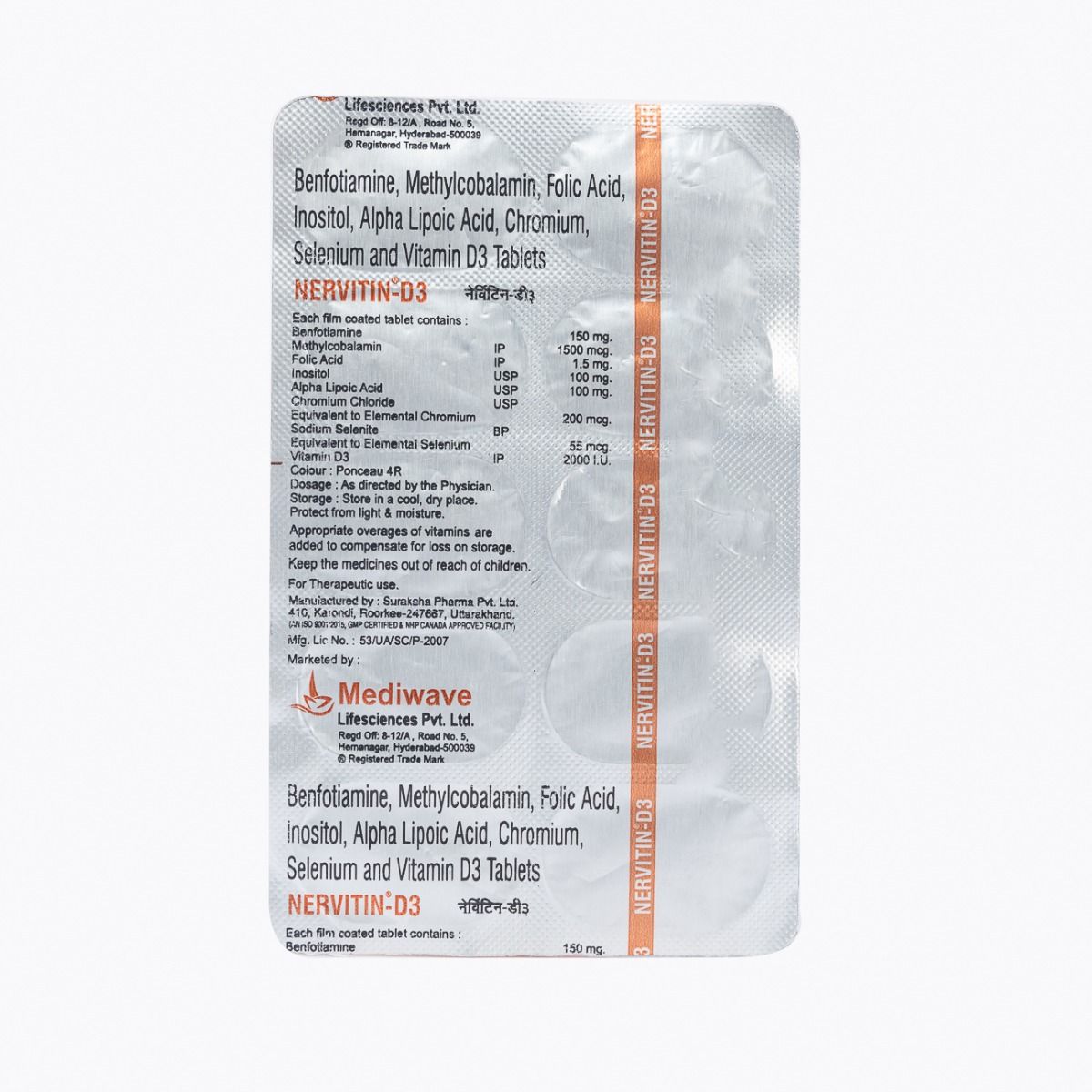 Nervitin-D3 Tablet | Uses, Side Effects, Price | Apollo Pharmacy