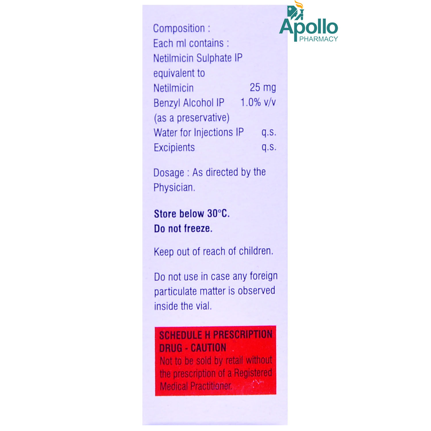 NETROMAX 25MG INJECTION 1ML Price, Uses, Side Effects, Composition ...