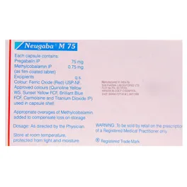 Neugaba M 75 Capsule | Uses, Side Effects, Price | Apollo Pharmacy