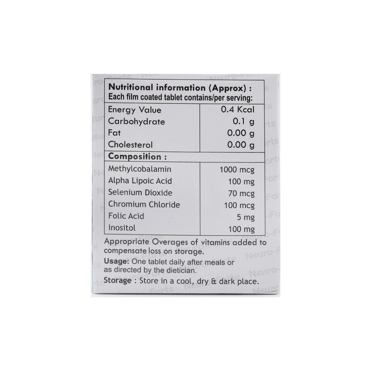 Neuro Forte Capsule 10's Price, Uses, Side Effects, Composition ...