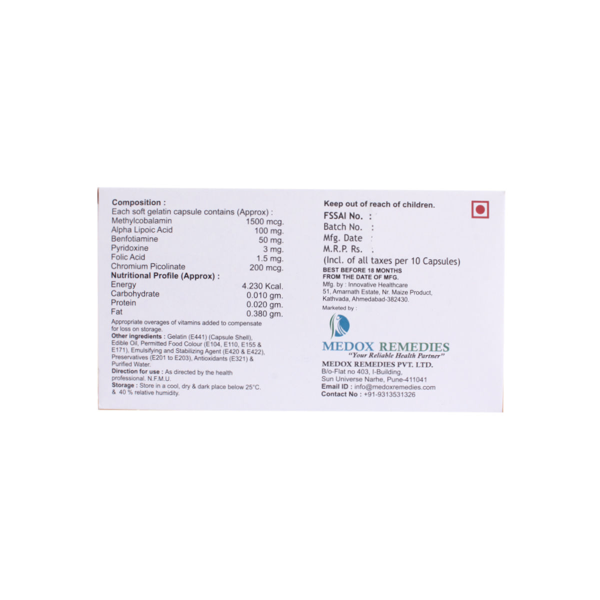 Neuron-OD Capsule 10's Price, Uses, Side Effects, Composition - Apollo ...