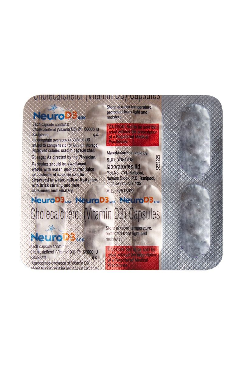 Neuro D3 60K Capsule | Uses, Side Effects, Price | Apollo Pharmacy