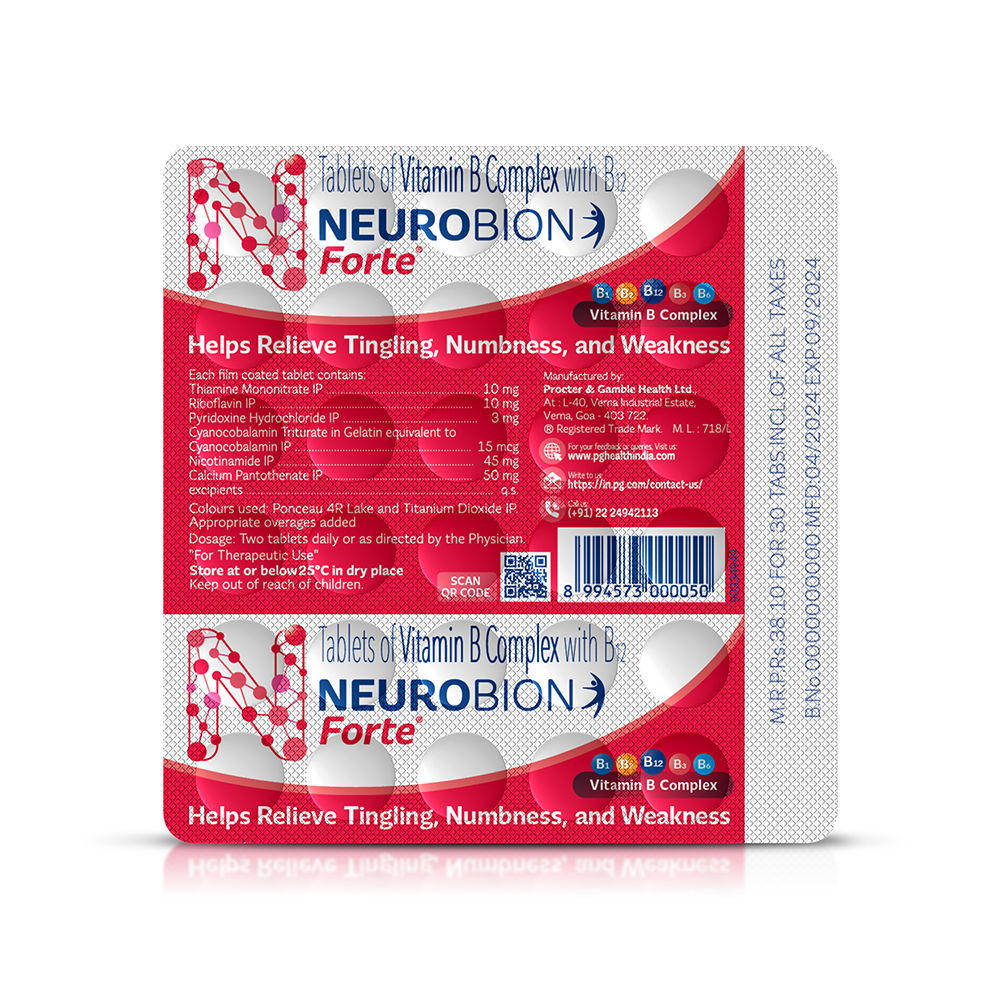 Buy Neurobion Forte Tablet 30's | 19 Minutes Delivery | Apollo Pharmacy