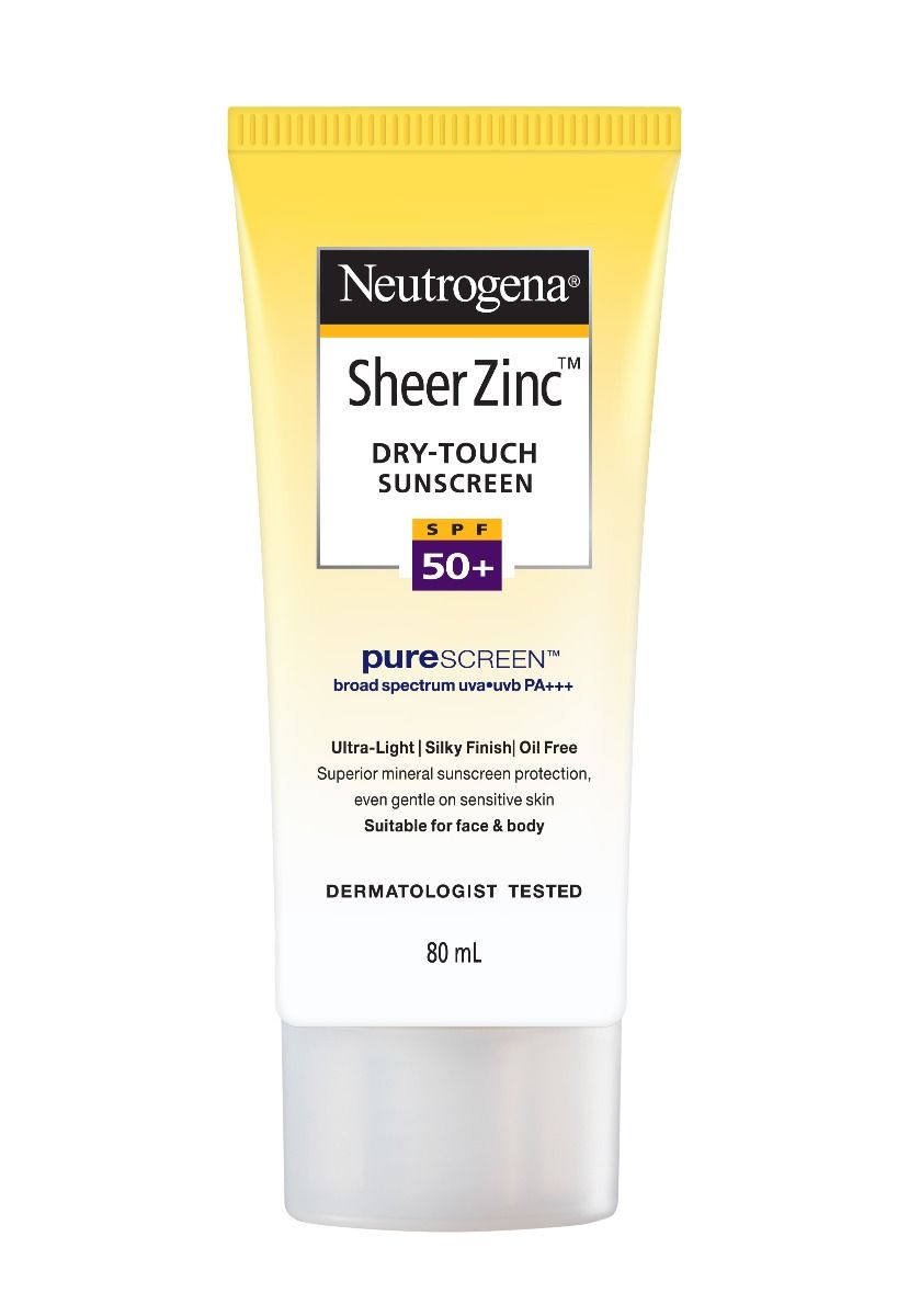 Neutrogena Sheer Zinc Dry-Touch Sunscreen SPF 50+, 80 ml Price, Uses ...