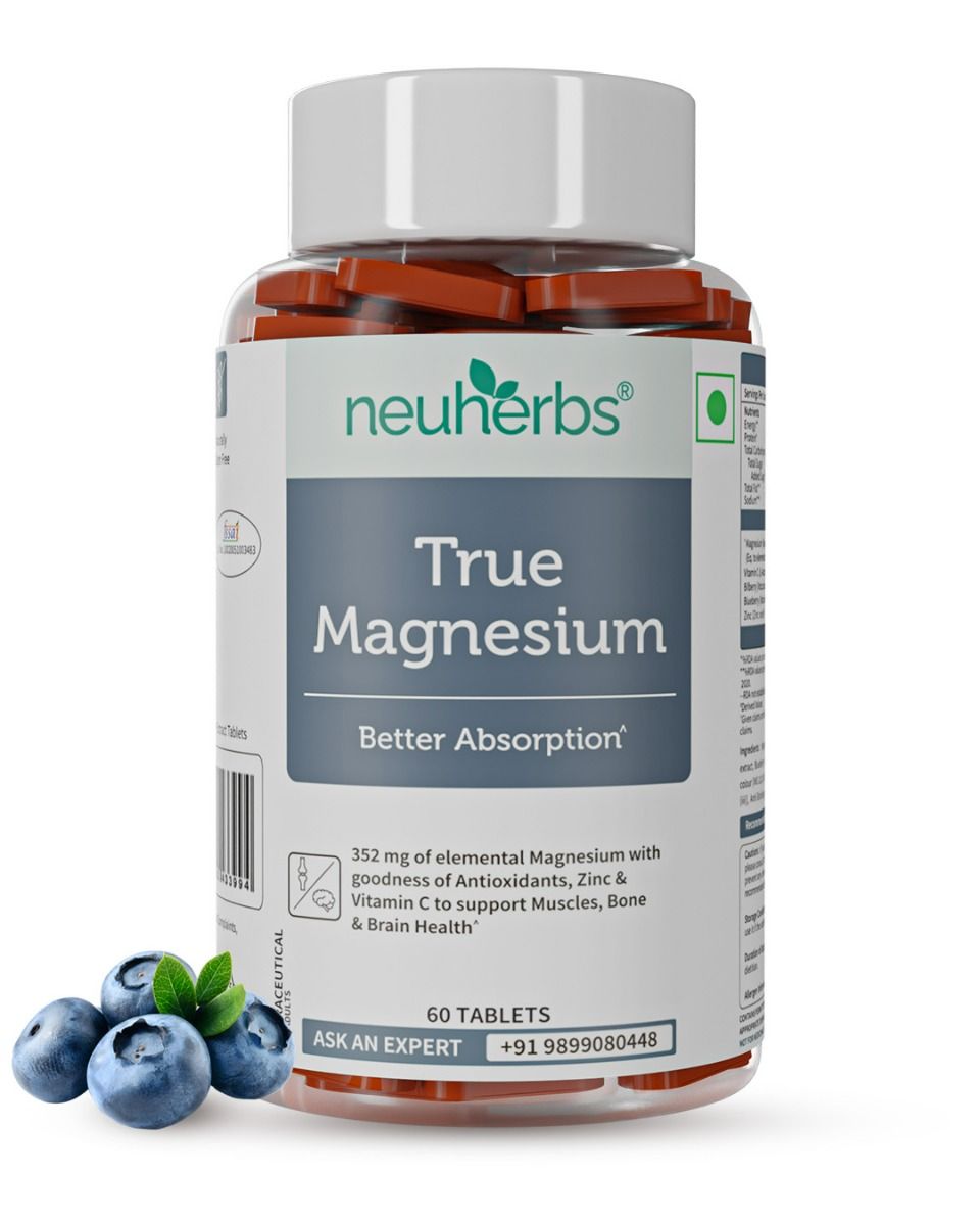 Buy Neuherbs True Magnesium Glycinate 1600mg With Antioxidants, Zinc ...
