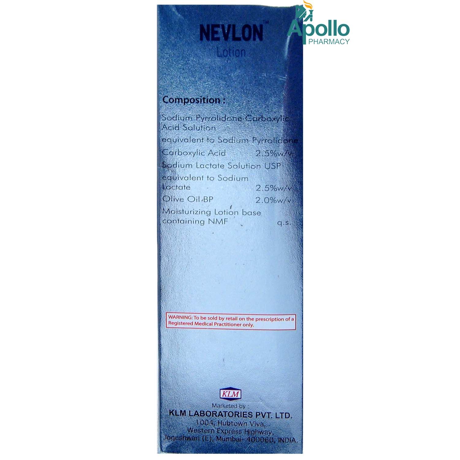 Nevlon Lotion | Uses, Side Effects, Price | Apollo Pharmacy