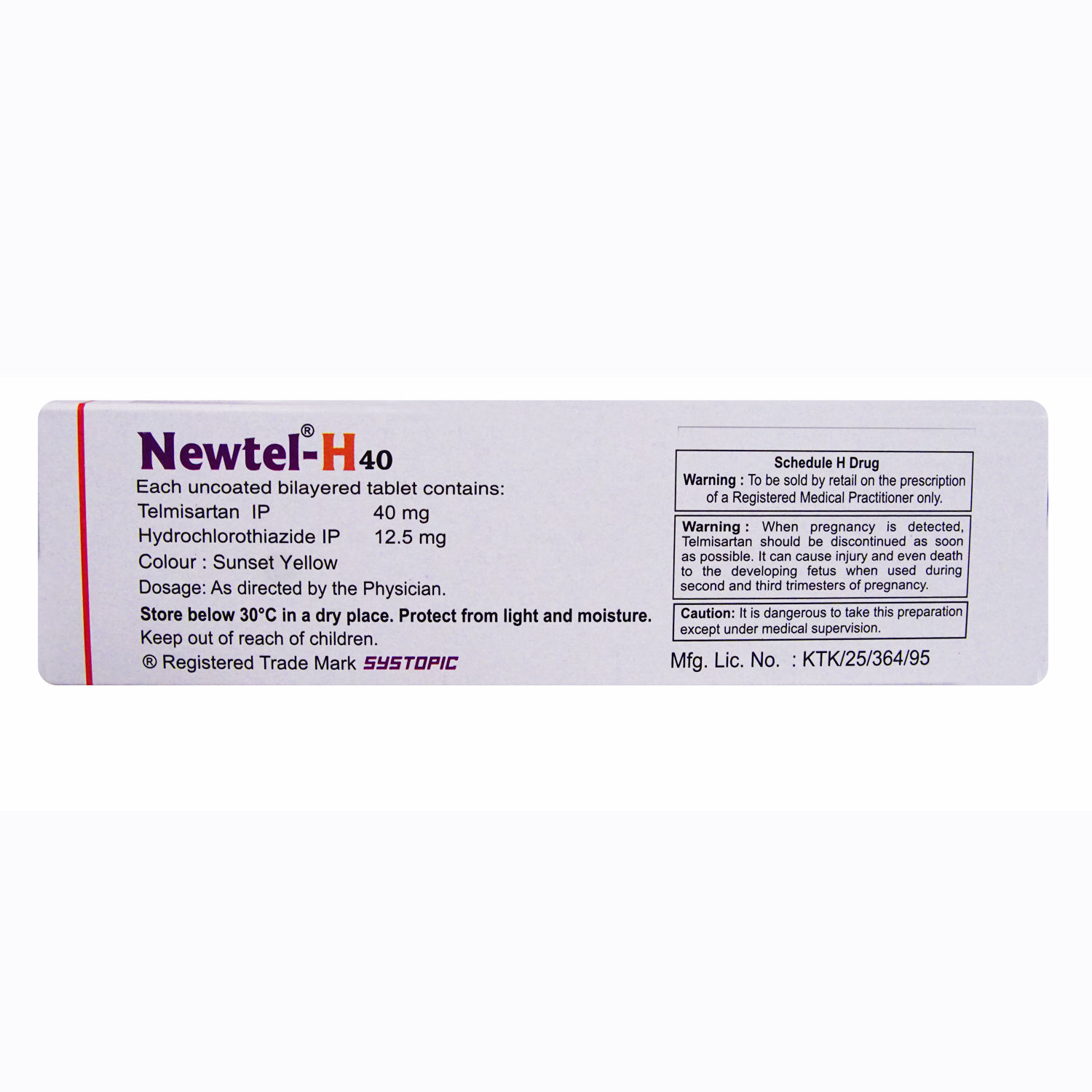 Newtel H 40 Tablet | Uses, Side Effects, Price | Apollo Pharmacy