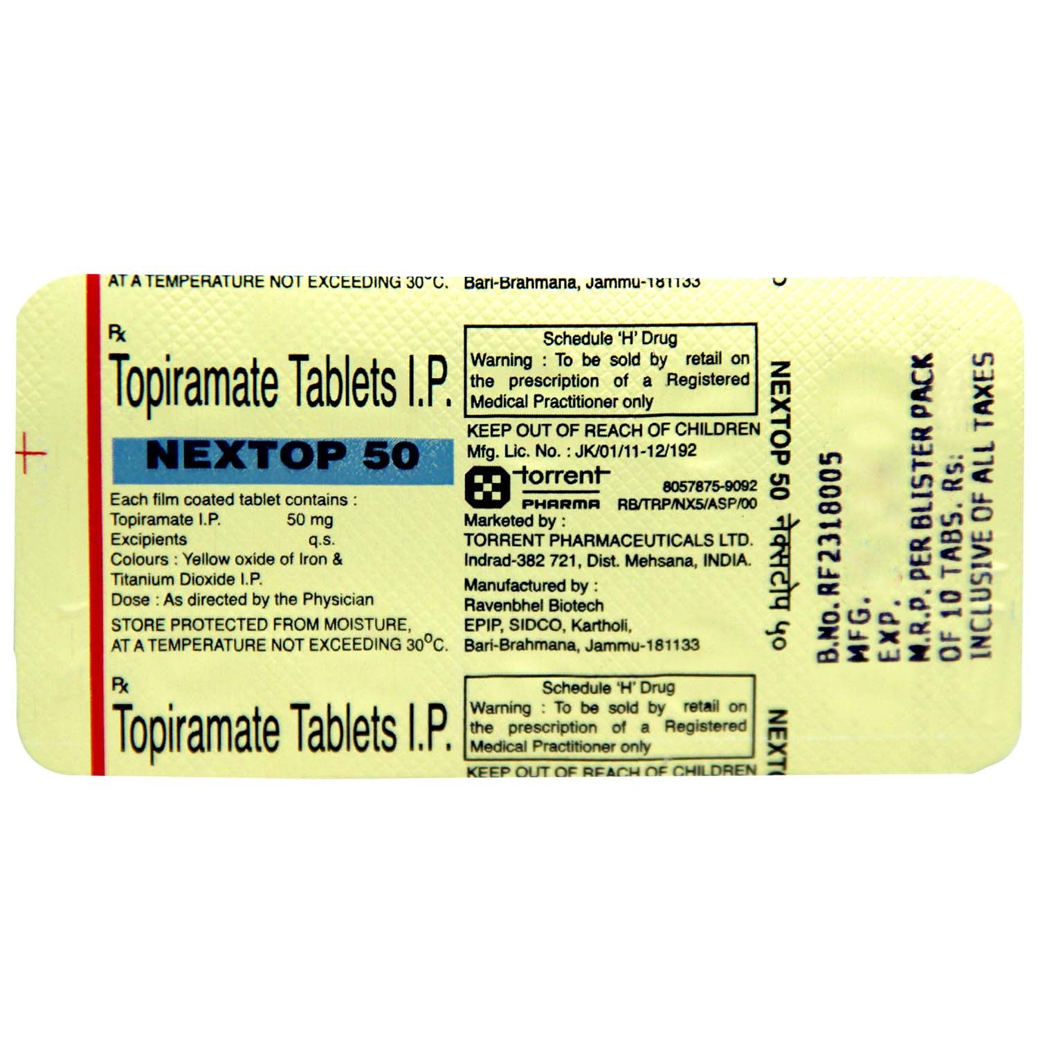 Nextop 50 Tablet 10's Price, Uses, Side Effects, Composition - Apollo ...