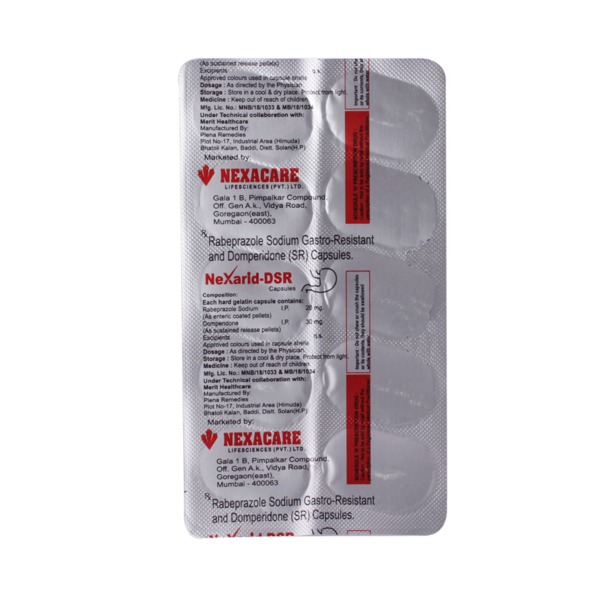 Nexarid-DSR Capsule 10's Price, Uses, Side Effects, Composition ...