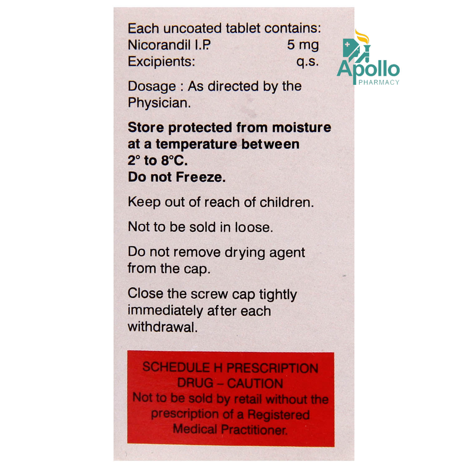 Nicostar 5 Tablet | Uses, Side Effects, Price | Apollo Pharmacy