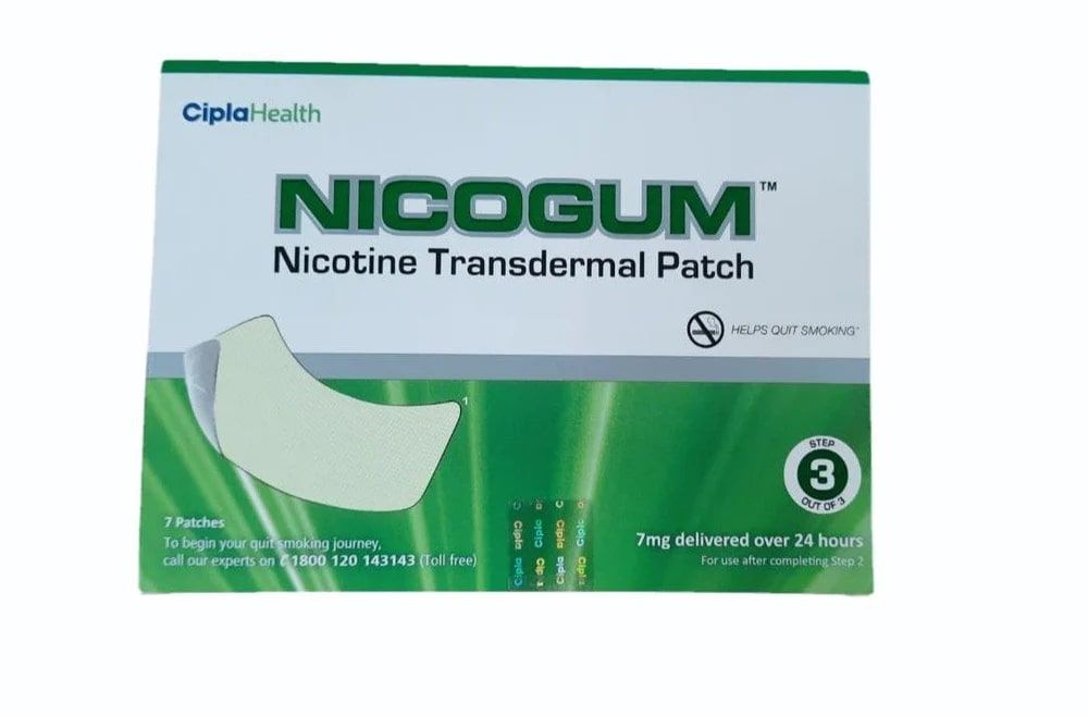 Buy Nicogum 7mg Nicotine Transdermal Patch, 7 Count | 19 Minutes ...