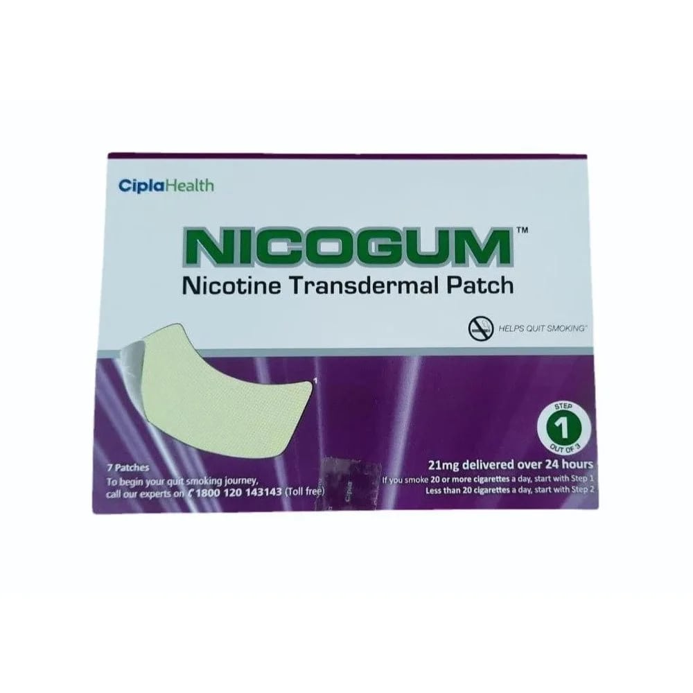 Buy Nicogum 21mg Nicotine Transdermal Patch, 7 Count | 19 Minutes ...