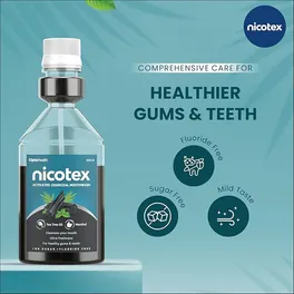 Buy Nicotex Activated Charcoal Mouth Wash, 250 ml | 19 Minutes Delivery ...