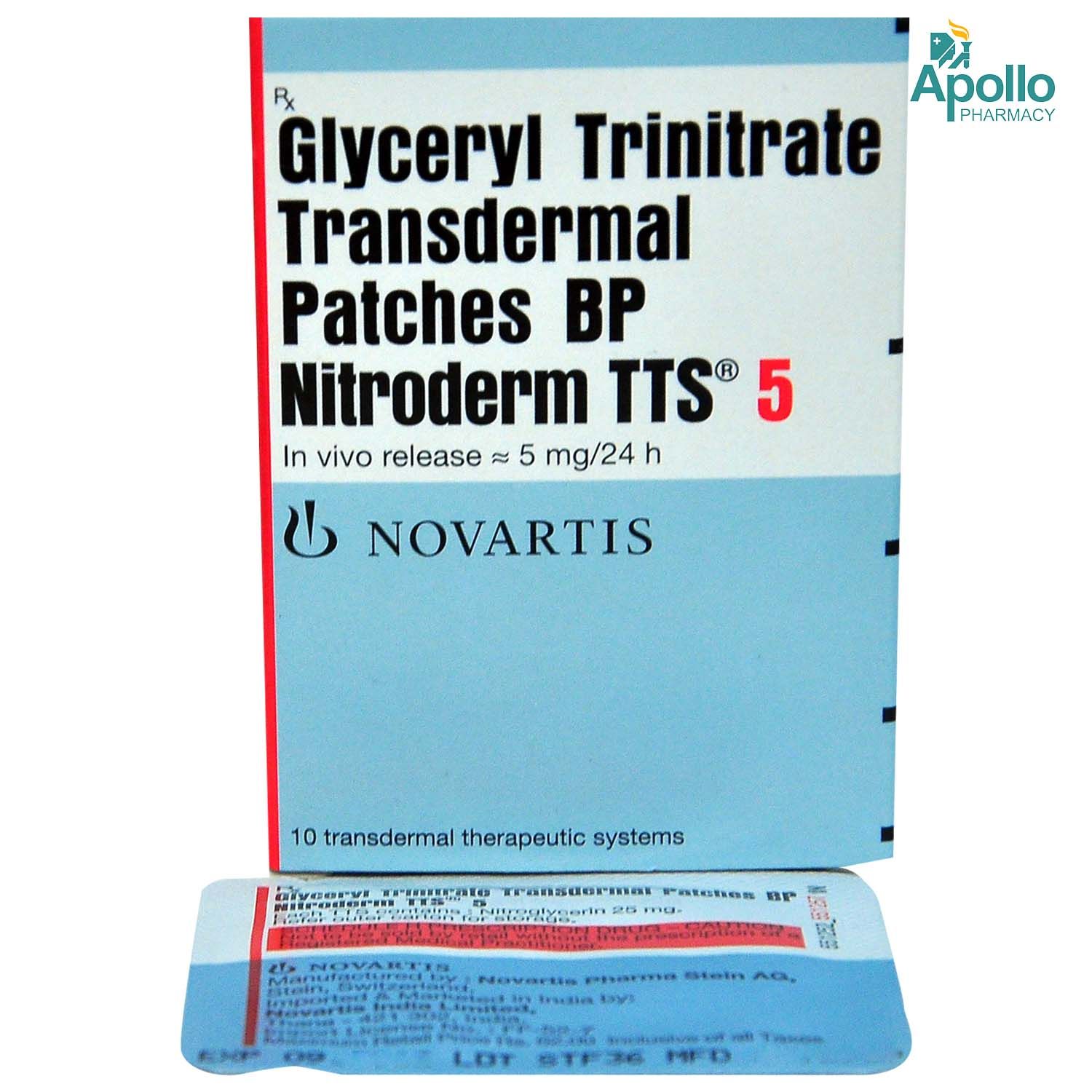 Nitroderm TTS 5 Transdermal Patch | Uses, Side Effects, Price | Apollo ...