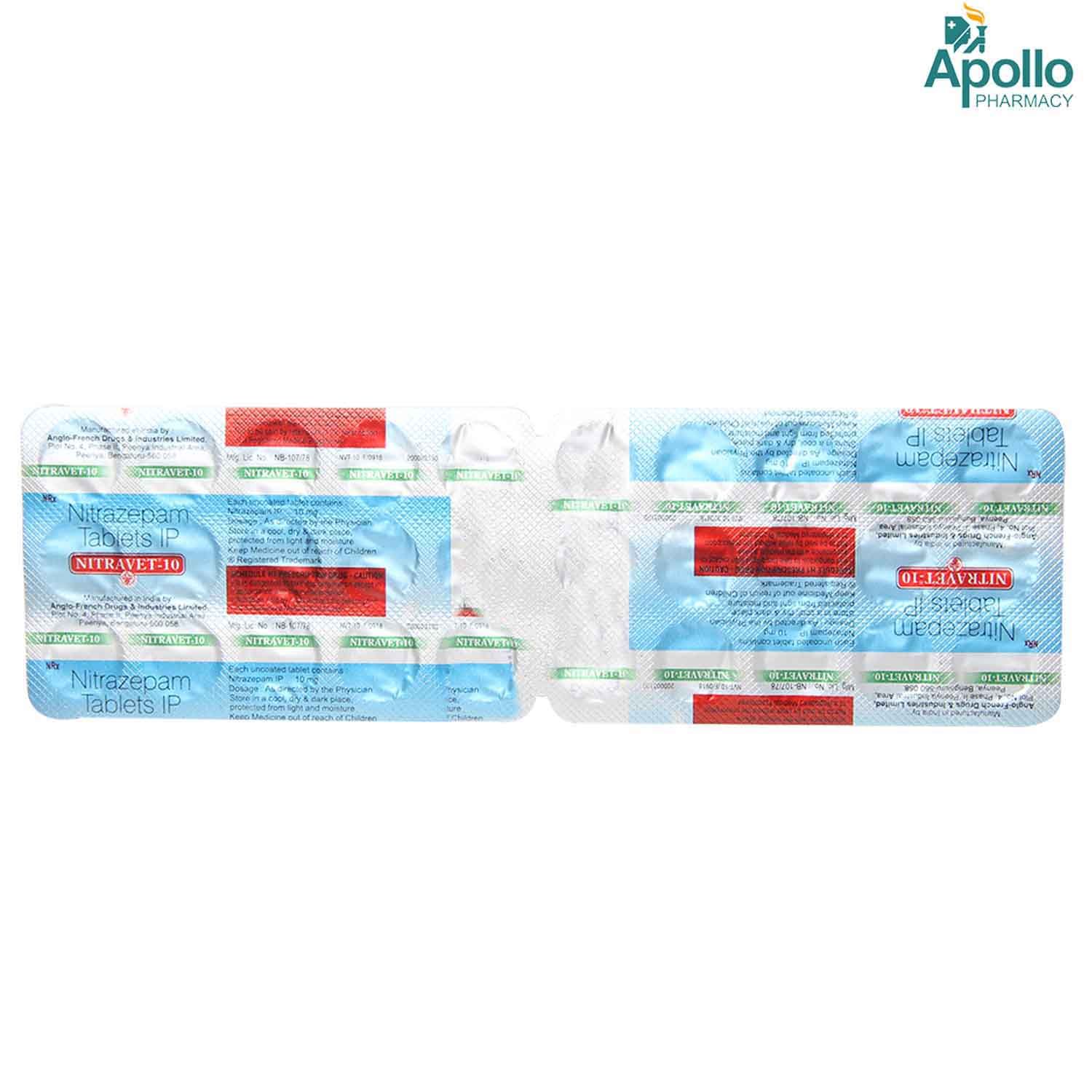 Nitravet-10 Tablet 15's Price, Uses, Side Effects, Composition - Apollo ...