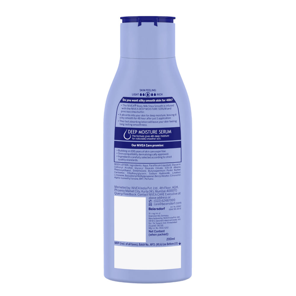 Nivea Shea Smooth Milk Body Lotion, 200 ml Price, Uses, Side Effects ...